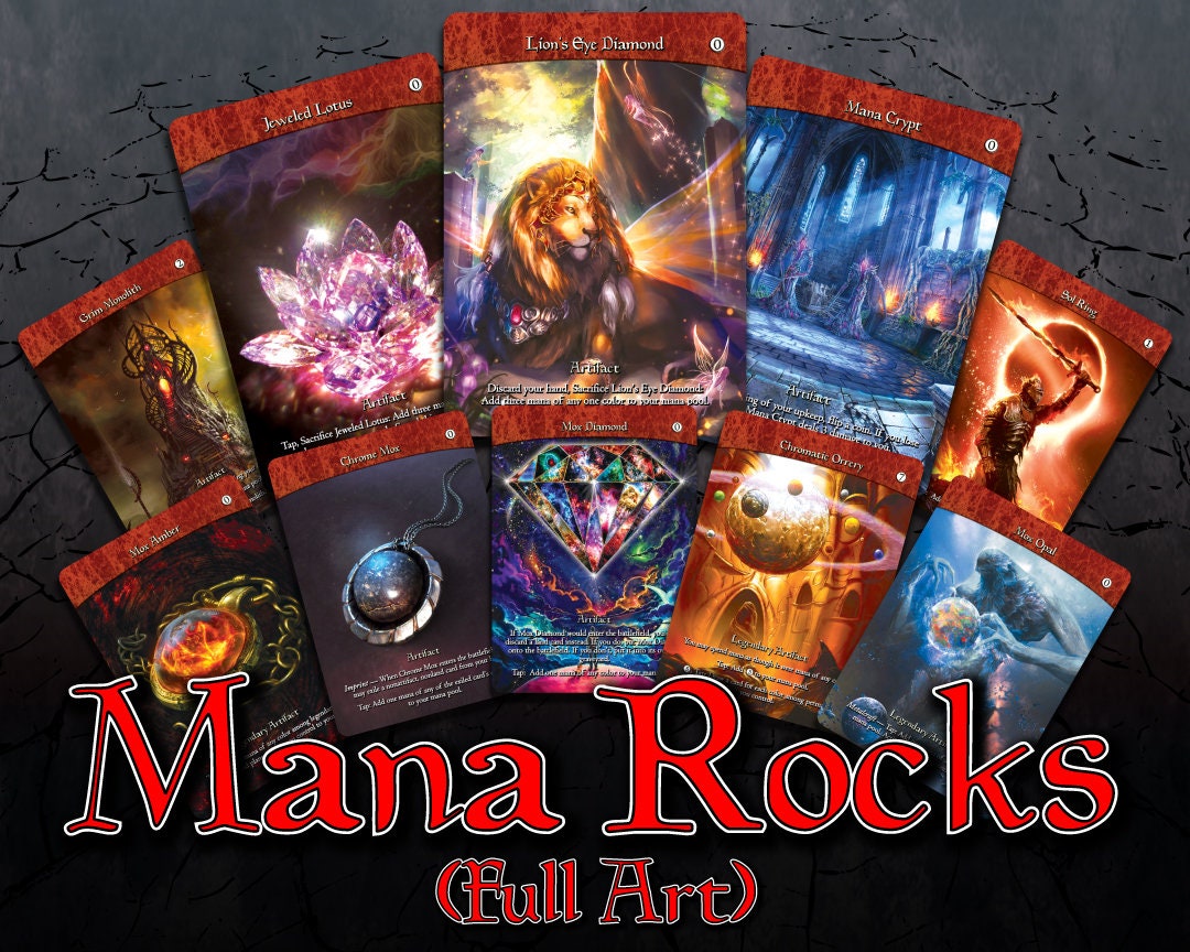 Full Art Mana Rocks Artifacts 10 Card Bundle custom Cards - Etsy