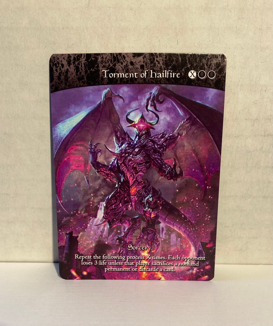 Torment of Hailfire custom Card Alternate Full Art - Etsy