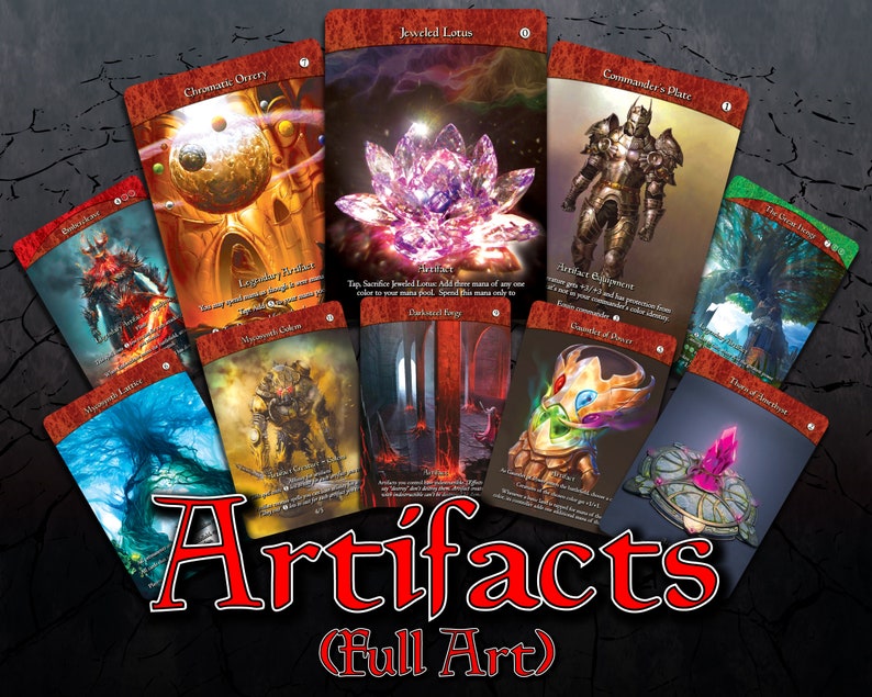 Full Art Modern Artifacts 10 Card Bundle custom Cards - Etsy