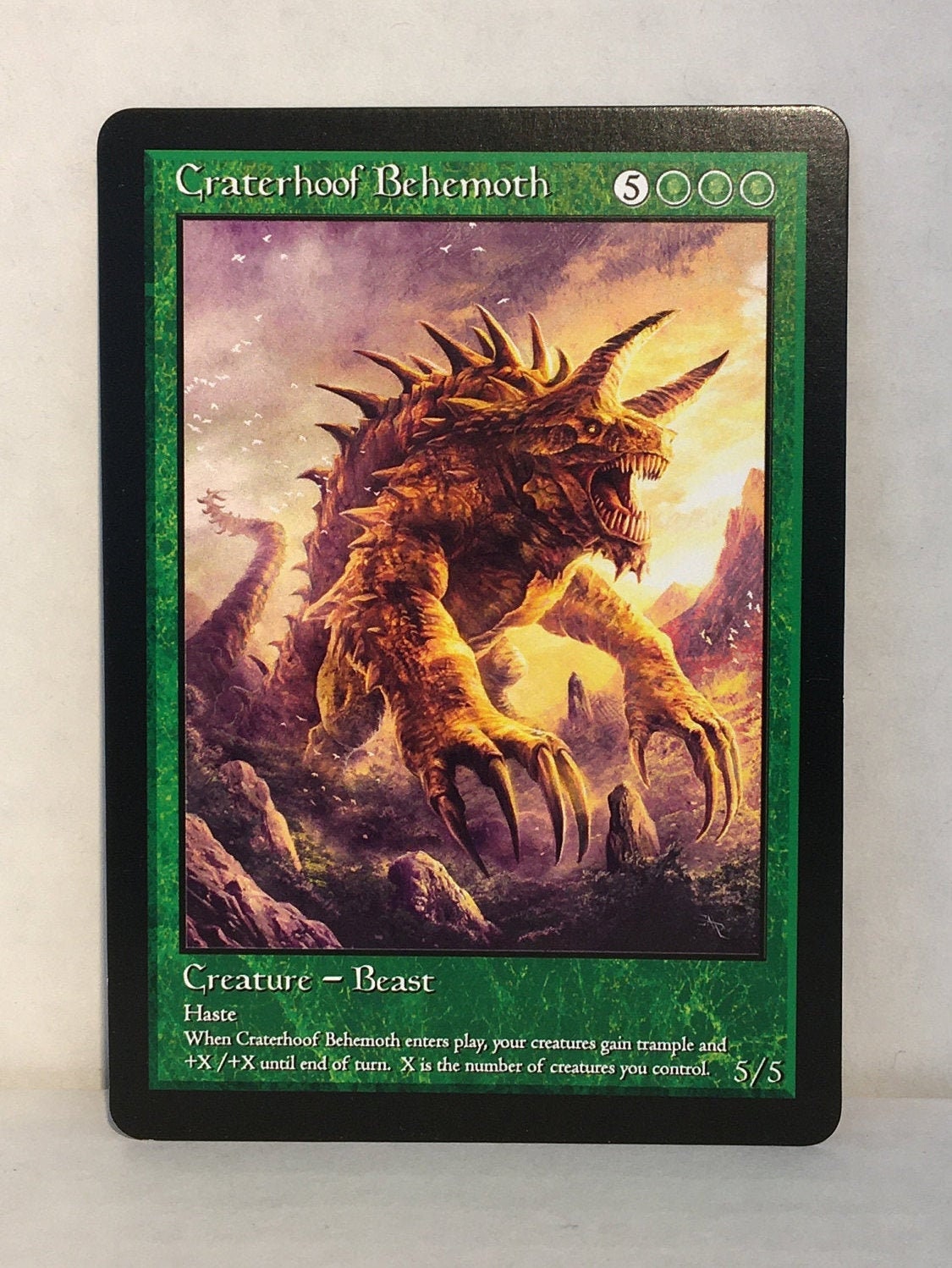 Craterhoof Behemoth custom Card Alternate Art | Etsy
