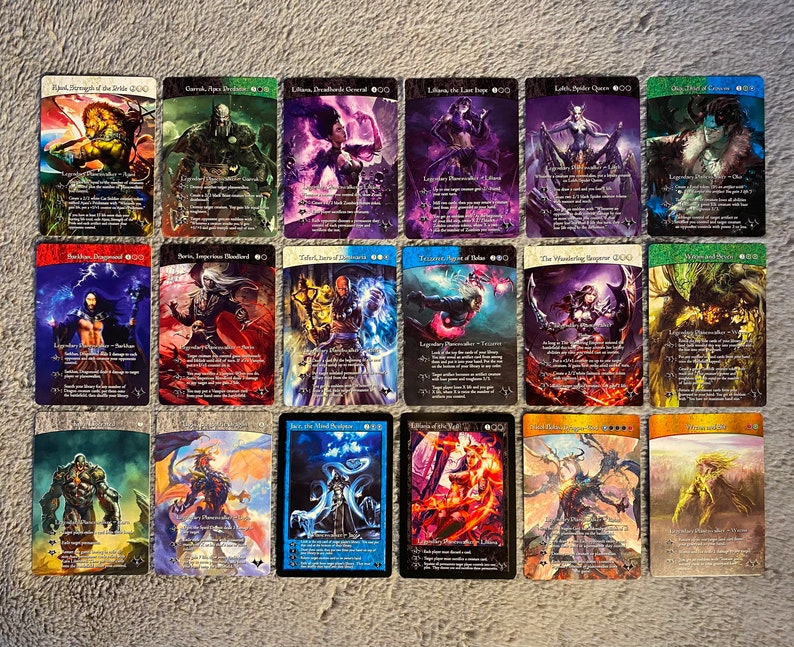 Set of 18 Planeswalkers 16 Full Art Cards Bonus 2 With - Etsy