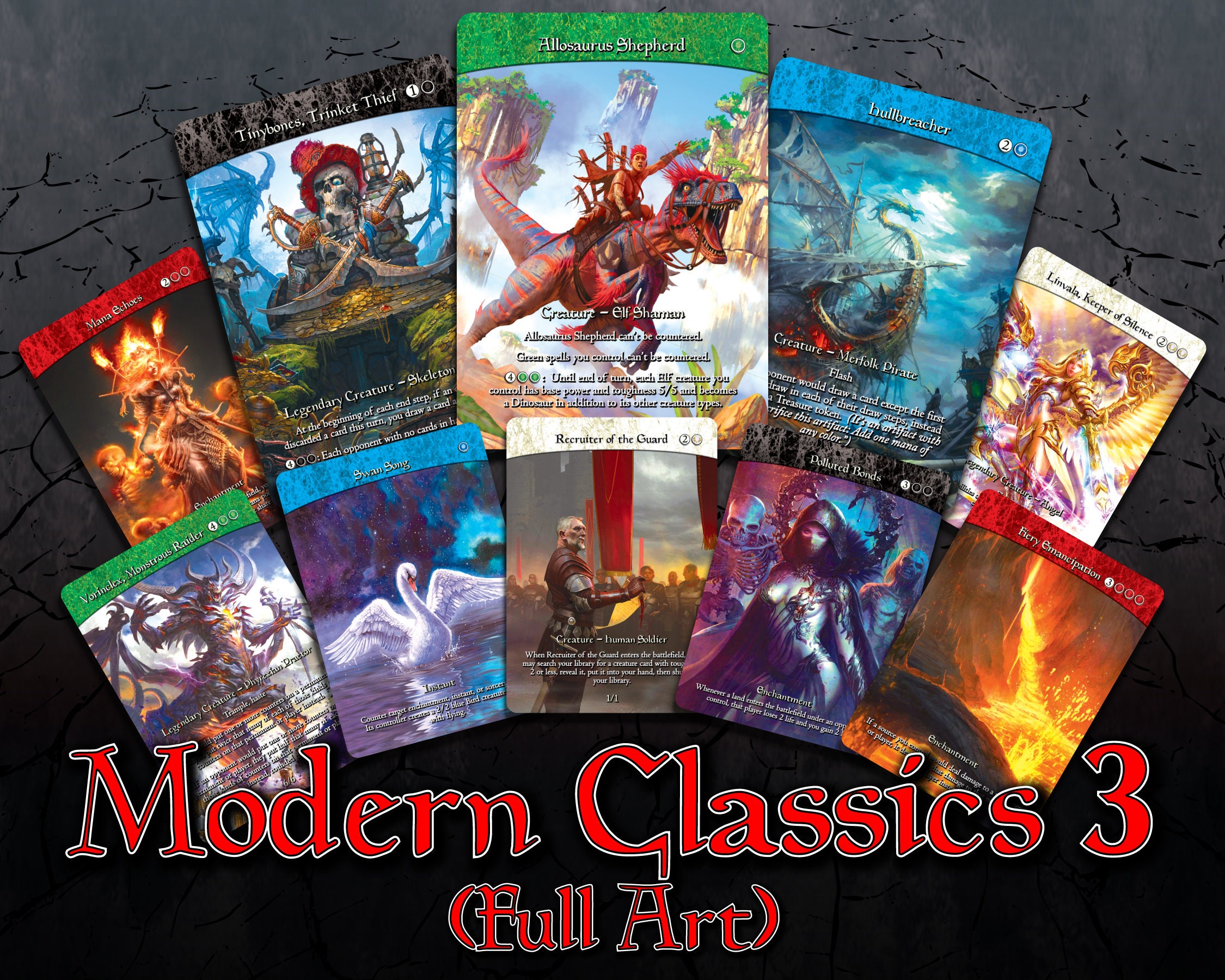 Full Art Modern Classics Series 3 10 Card Bundle custom - Etsy