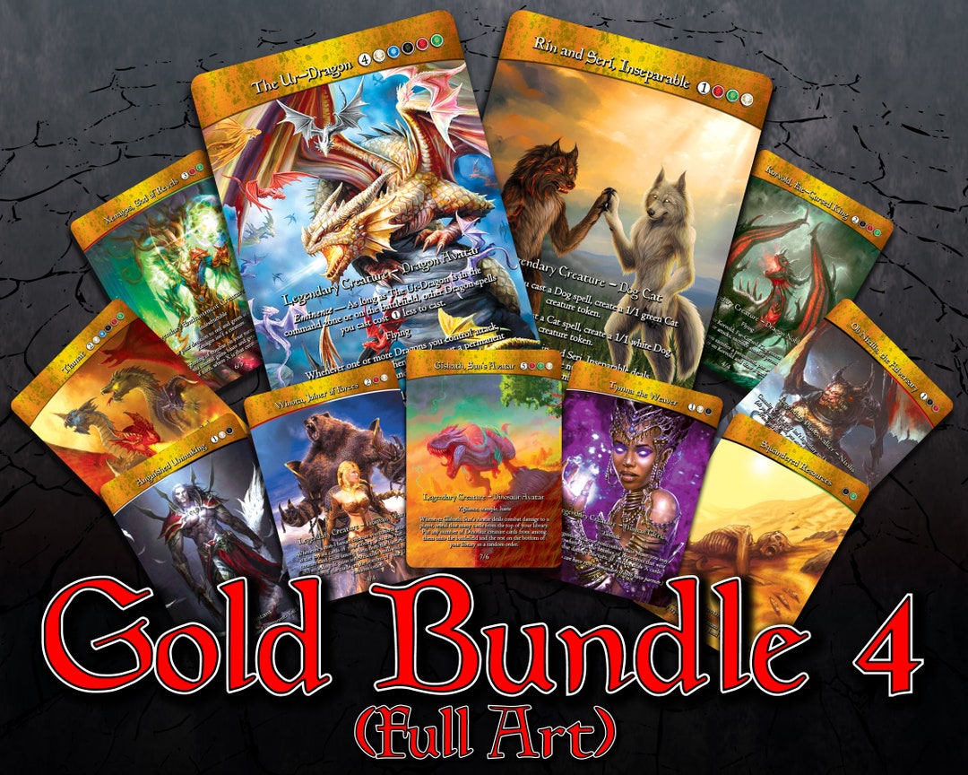 Full Art Gold Cards 4 11 Card Bundle custom Cards - Etsy