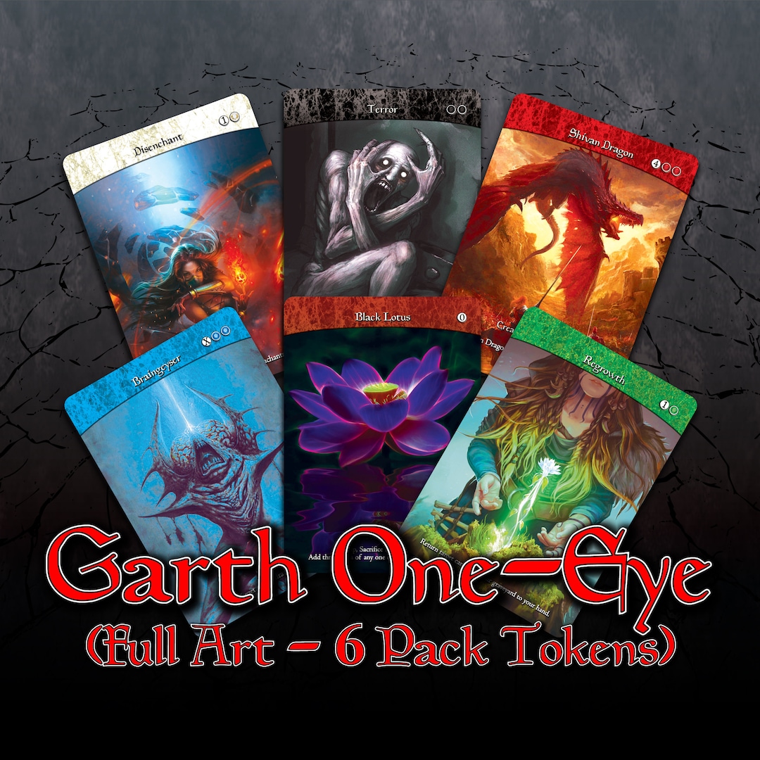 Garth One-eye Tokens - 6 Card Bundle (custom Cards Alternate Full Art ...