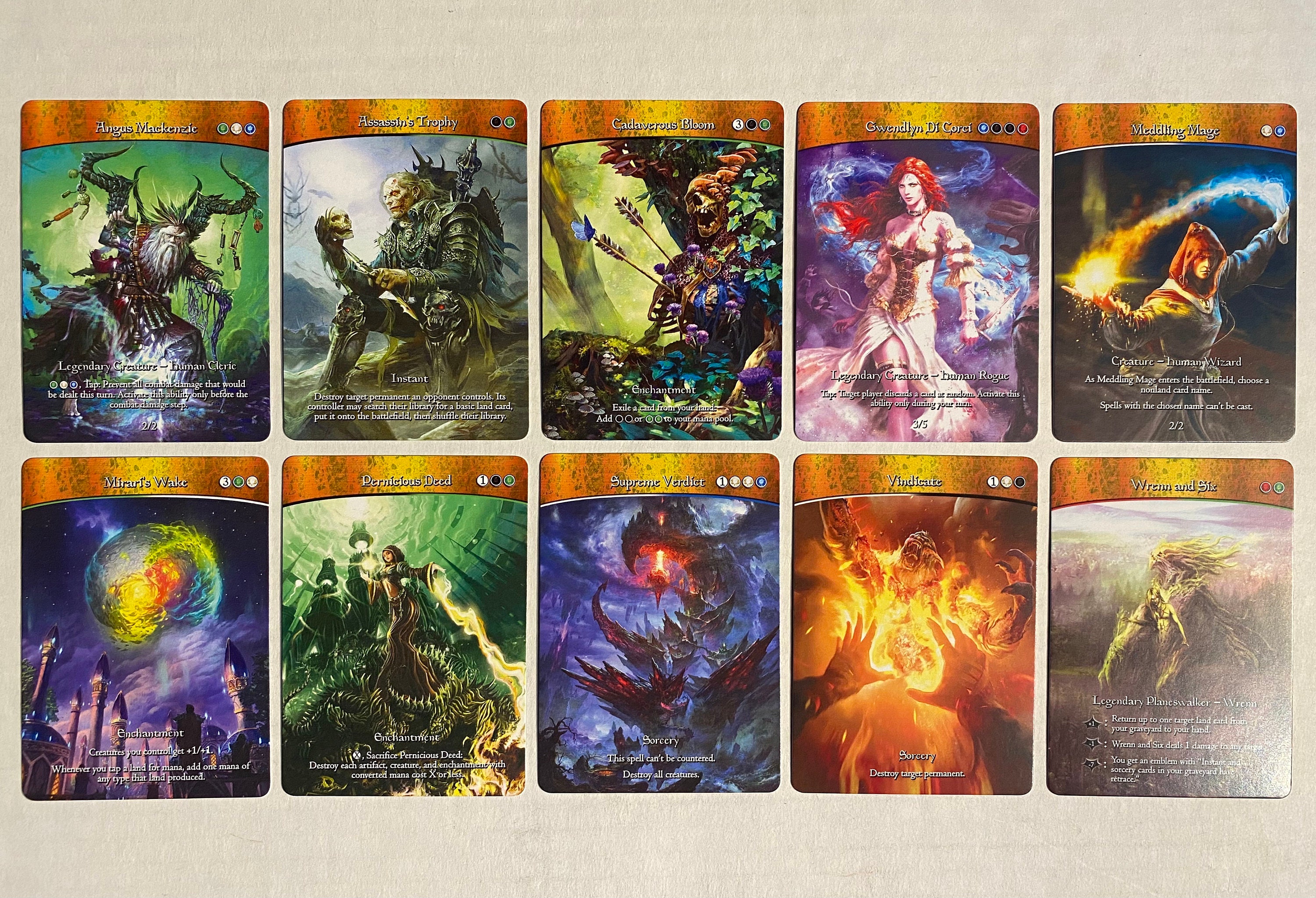 Full Art Gold Cards 2 10 Card Bundle custom Cards | Etsy