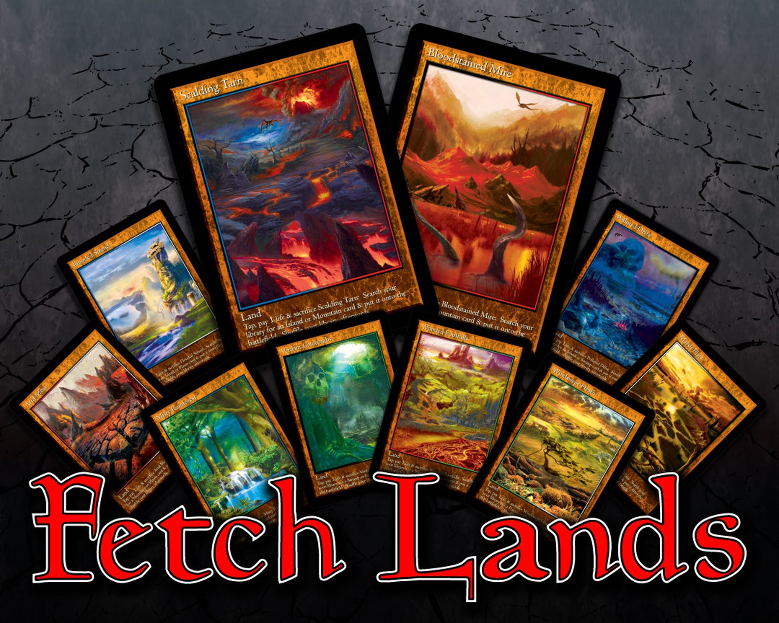 Set of 10 Fetch Lands custom Cards Alternate Art - Etsy Canada