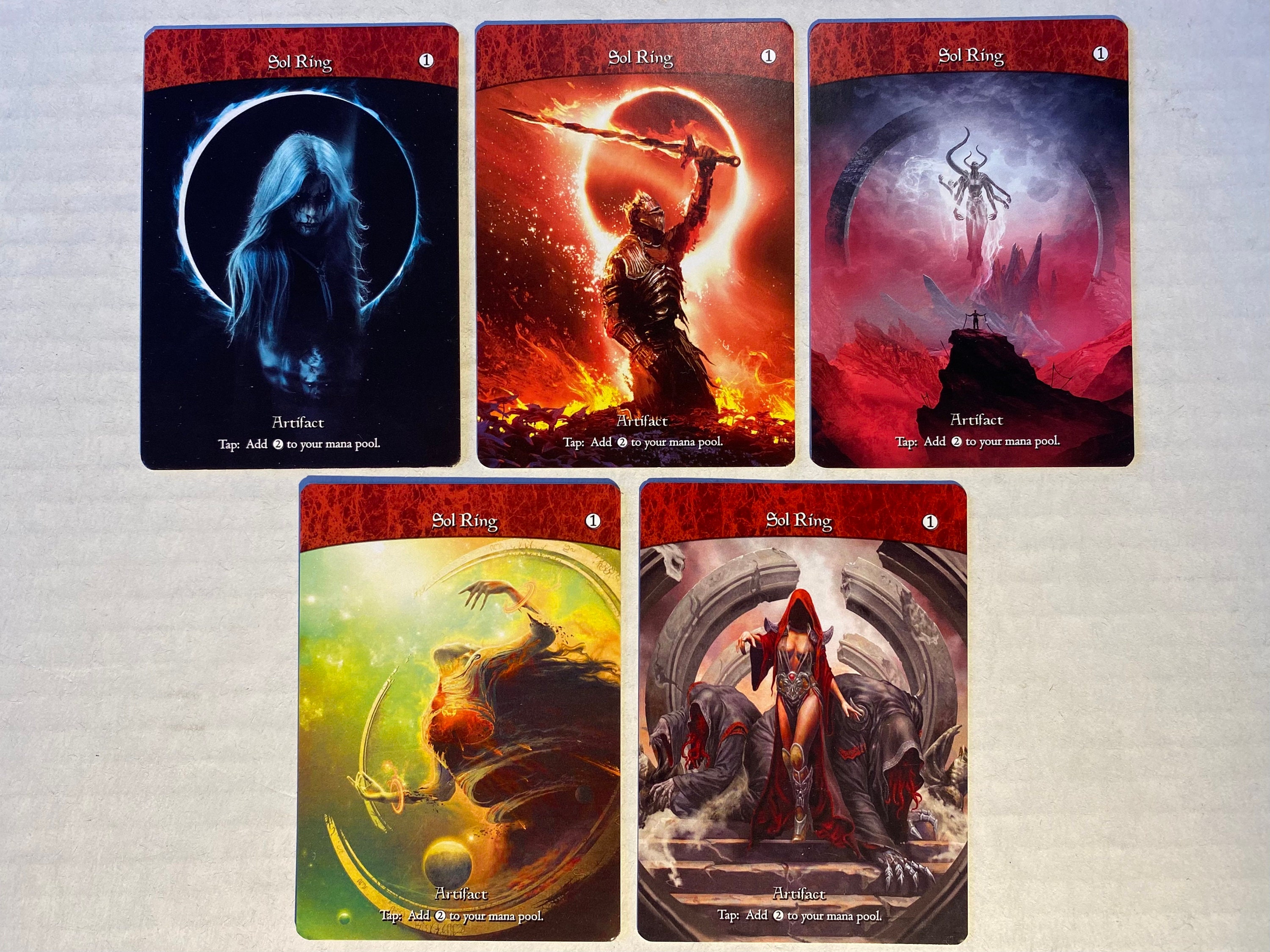 Sol Ring 5-pack Set full Art Custom Cards Altered Art - Etsy