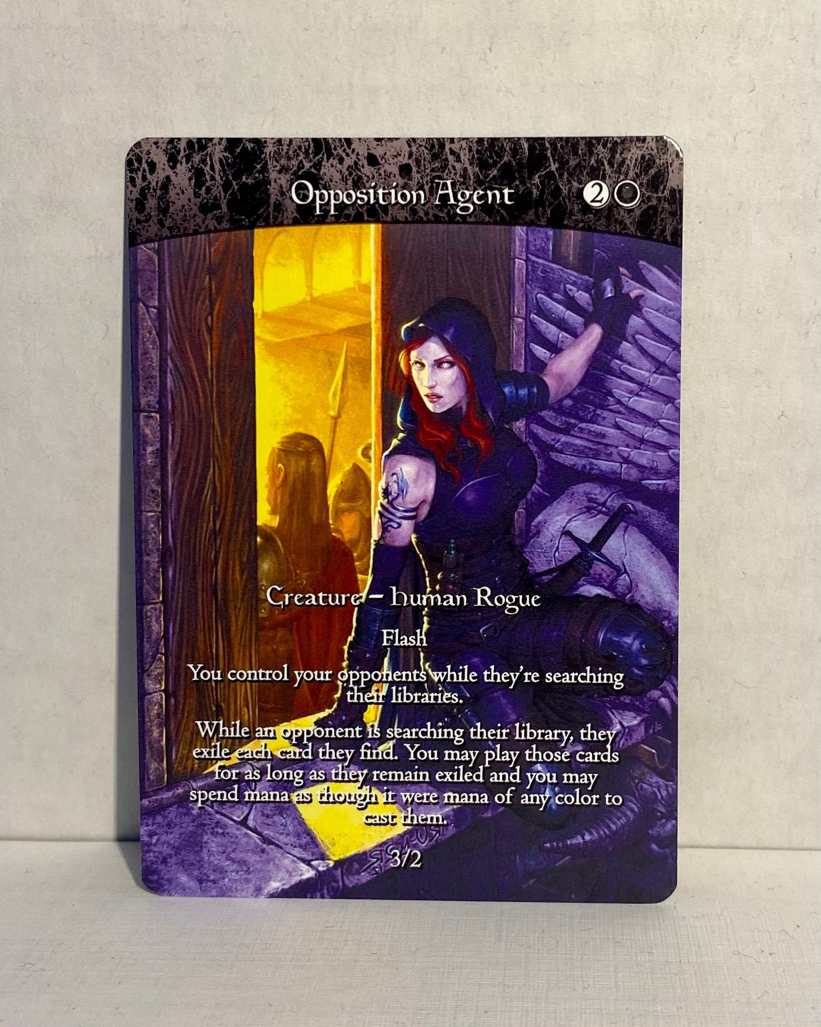Opposition Agent Custom Card Alternate Full Art | Etsy