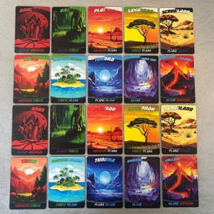 DUAL LANDS Set #5 - Full Art - 10 MTG Proxy Dual Lands, 2-sided for ...