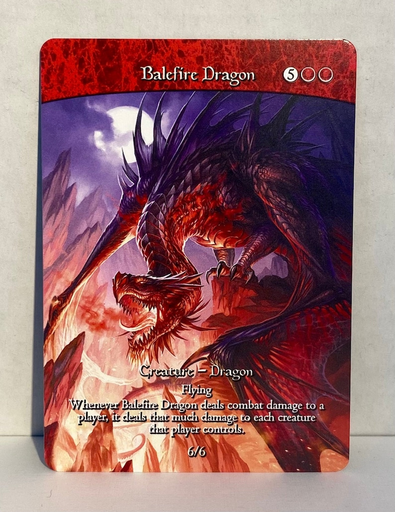 Balefire Dragon custom Card Alternate Full Art | Etsy