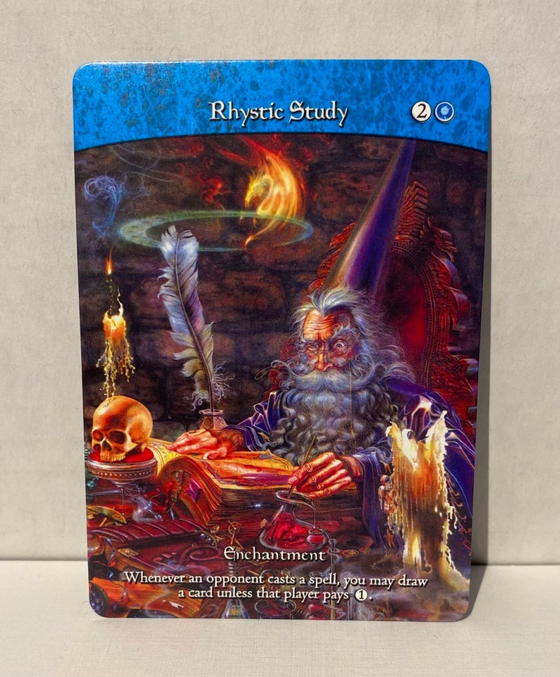 Rhystic Study 5-pack Set full Art Custom Cards Altered Art - Etsy