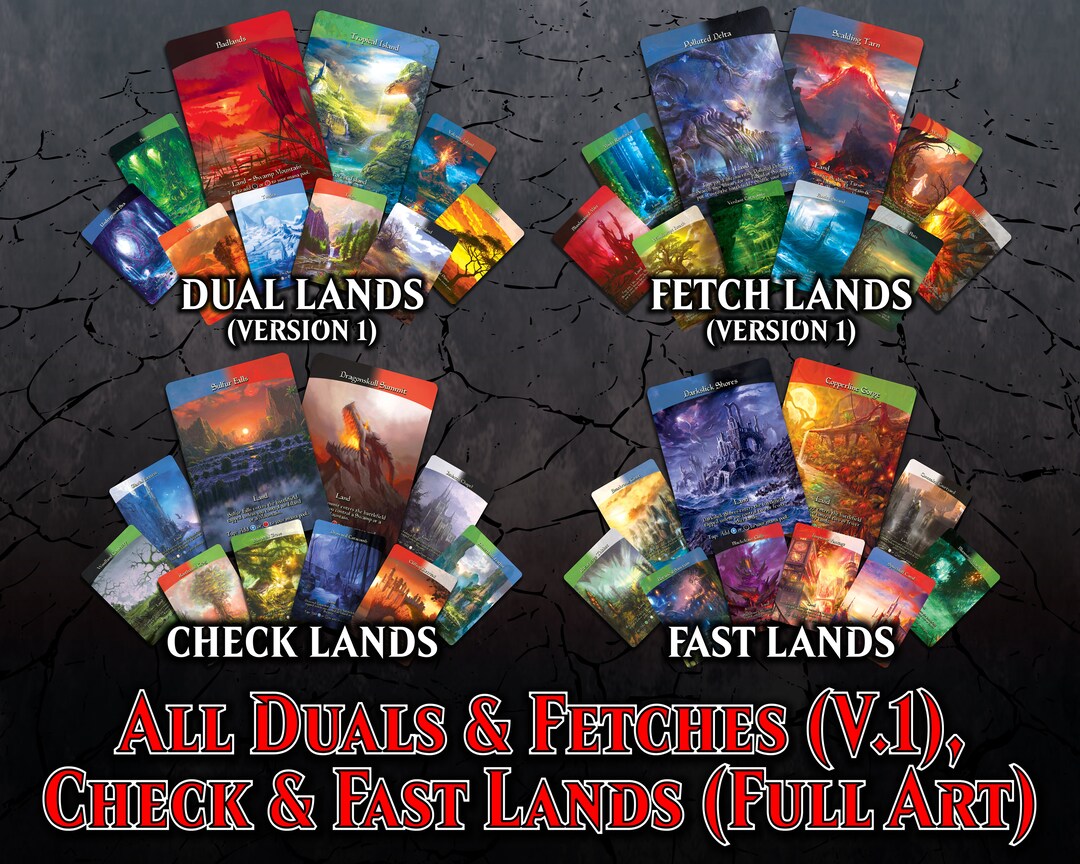 All Duals V.1 Fetches V.1 Check & Fast Lands 40 Cards - Etsy