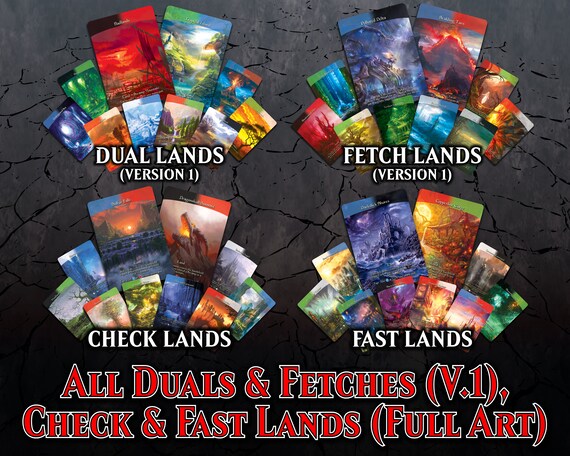 All Duals V.1 Fetches V.1 Check & Fast Lands 40 Cards - Etsy