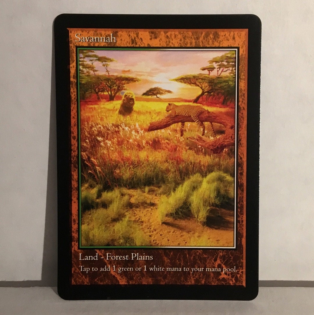 Savannah Dual Land V.2 (custom Card Alternate Art) - Etsy