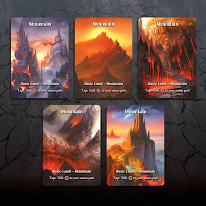 Basic Lands With Full Art - Set of 25 Cards - Etsy
