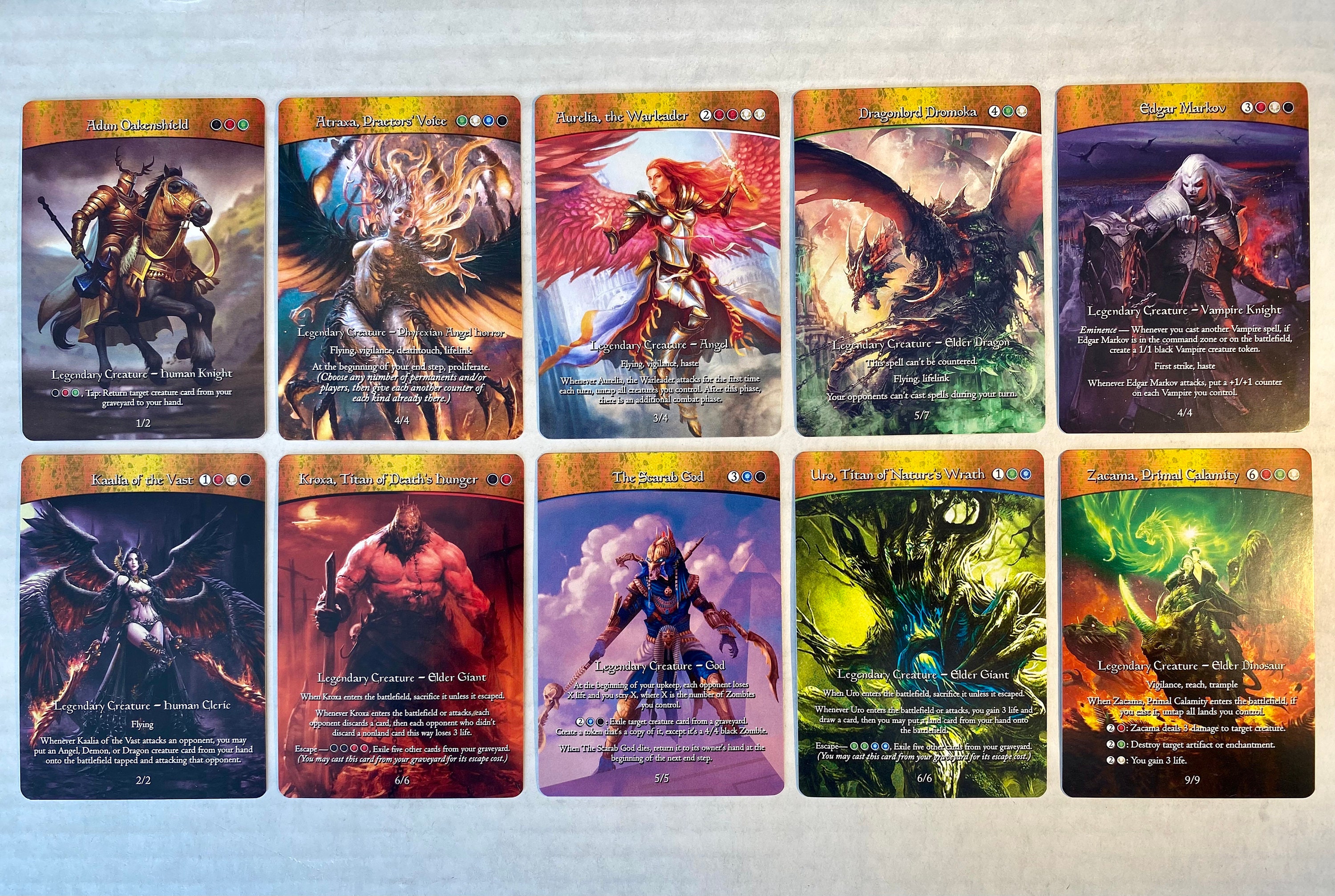 Full Art Gold Cards 3 10 Card Bundle custom Cards - Etsy
