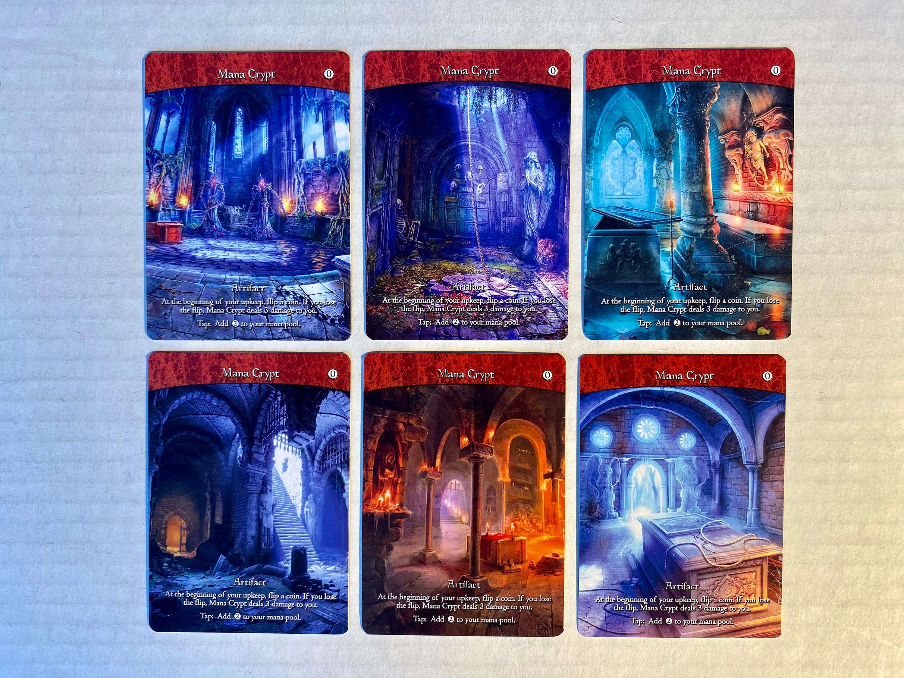 Mana Crypt 6-pack Set full Art Custom Cards Altered Art - Etsy