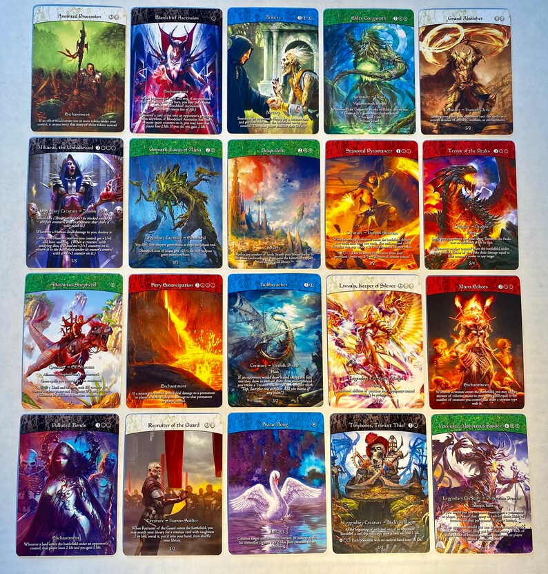 FULL ART borderless Art Collection 300 Custom Cards With | Etsy