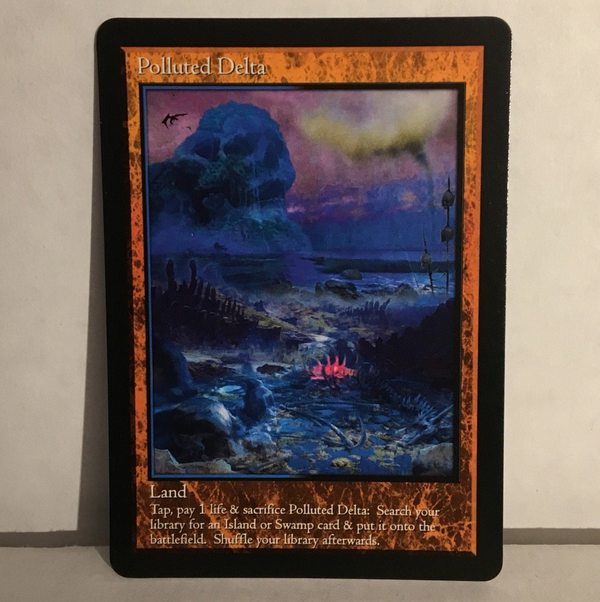 Polluted Delta Fetch Land custom Card Alternate Art - Etsy