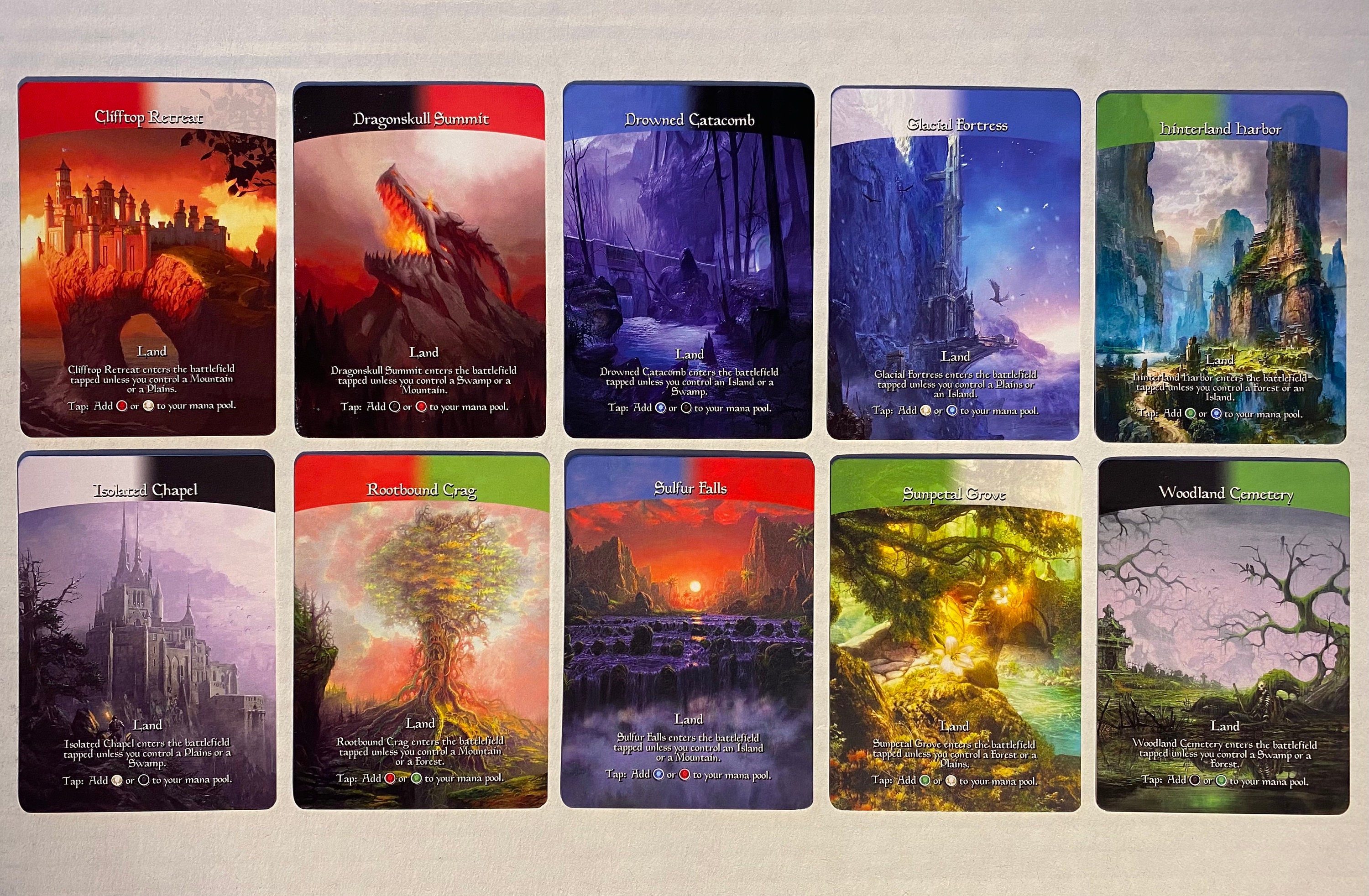All Duals (V.1), Fetches (V.1), Check & Fast Lands (40 Cards With Full ...