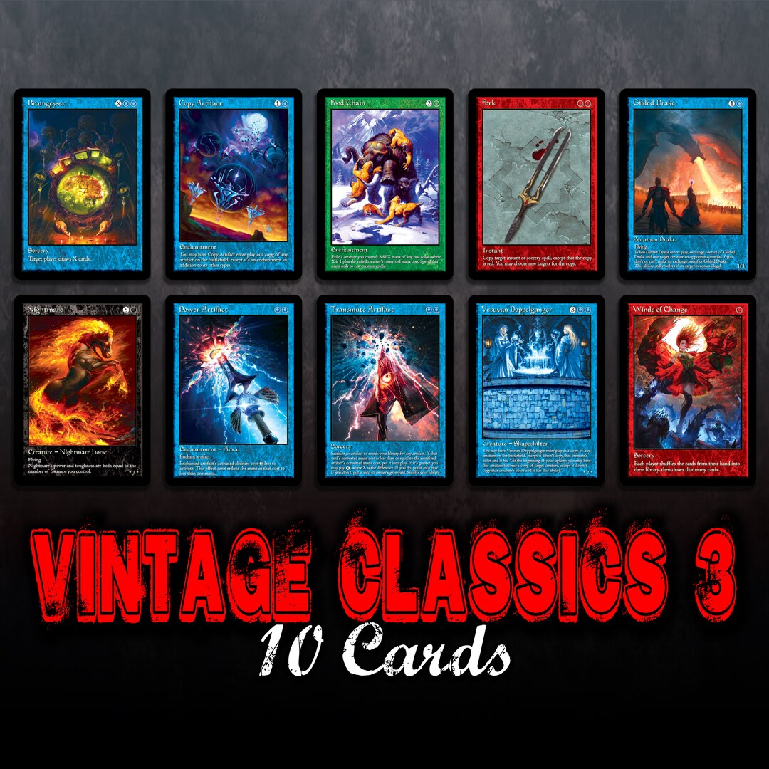Magic Vintage Classics 3 (custom Cards Altered Art) + 2 Bonus Cards - Etsy