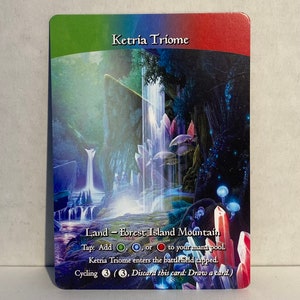 TRIOME LANDS Set - Full Art - 10 MTG Proxy Triome Lands for Commander ...