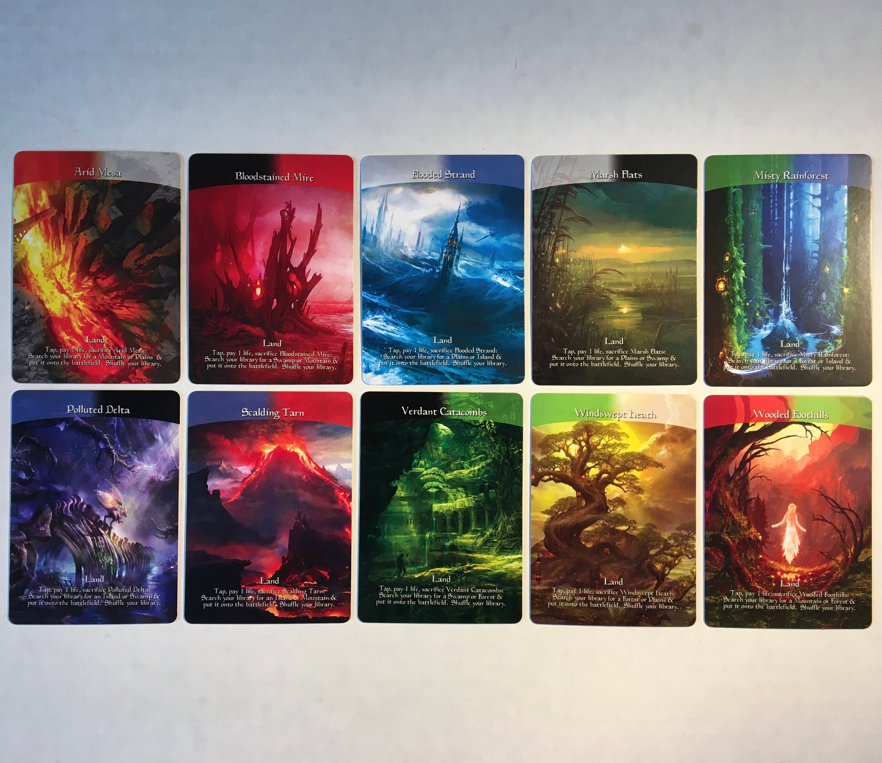 All Duals (V.1), Fetches (V.1), Check & Fast Lands (40 Cards With Full ...