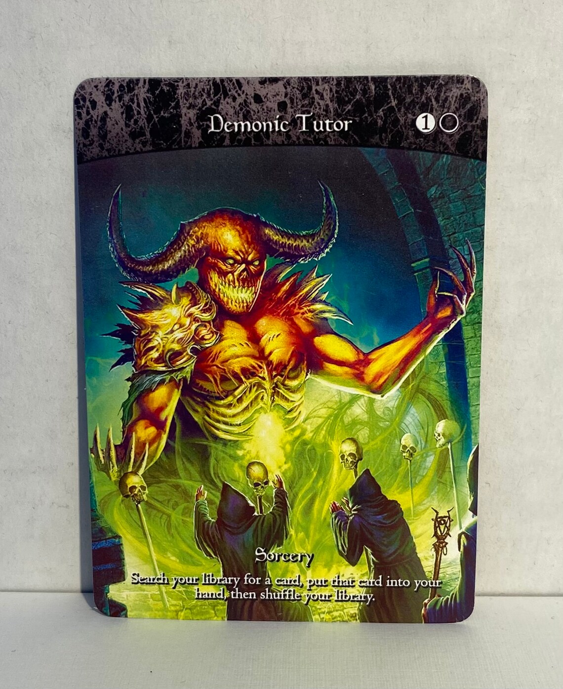 Demonic Tutor 5-pack Set (full Art) Custom Cards Altered Art - Etsy