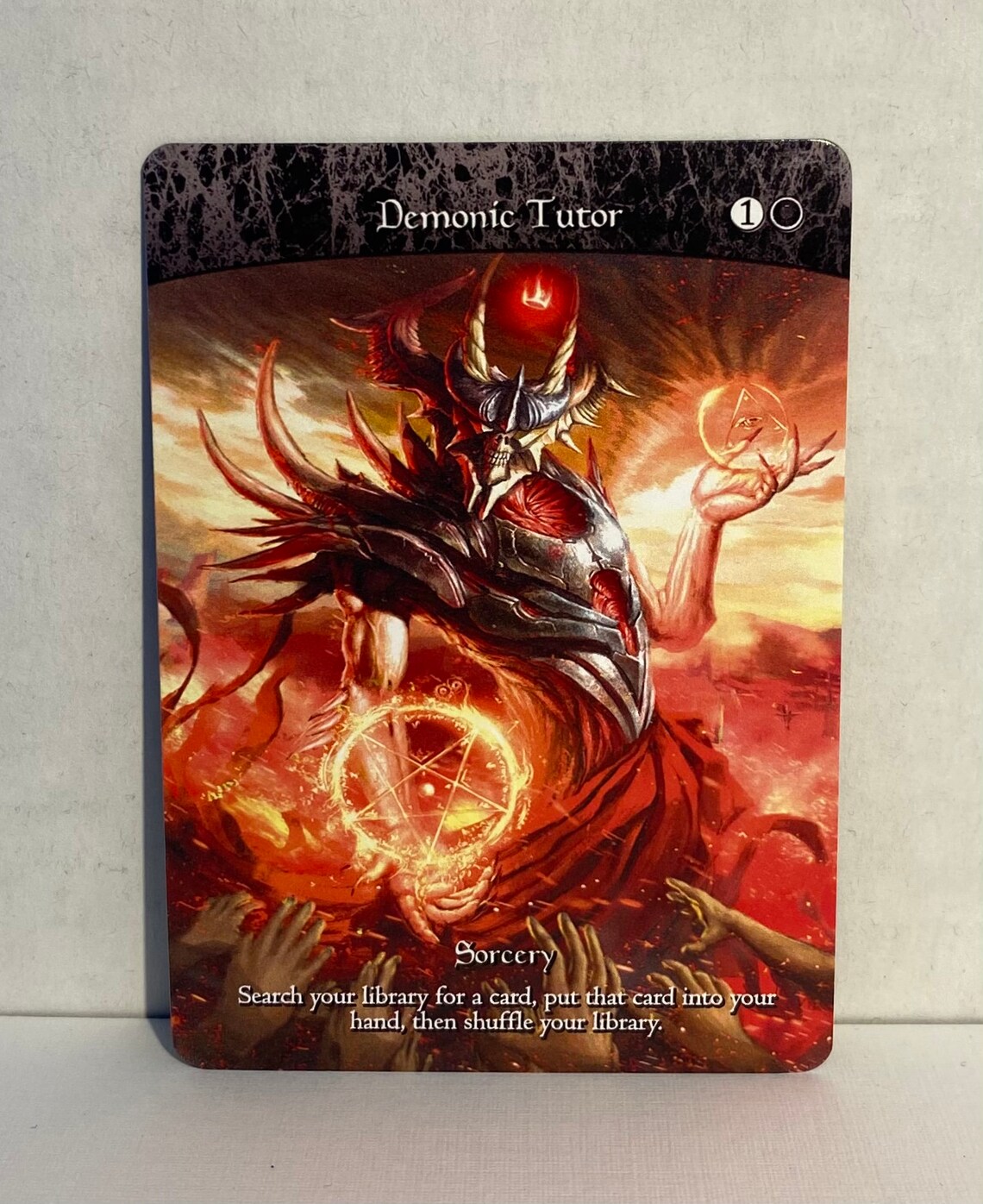 Demonic Tutor 5-pack Set full Art Custom Cards Altered Art. | Etsy