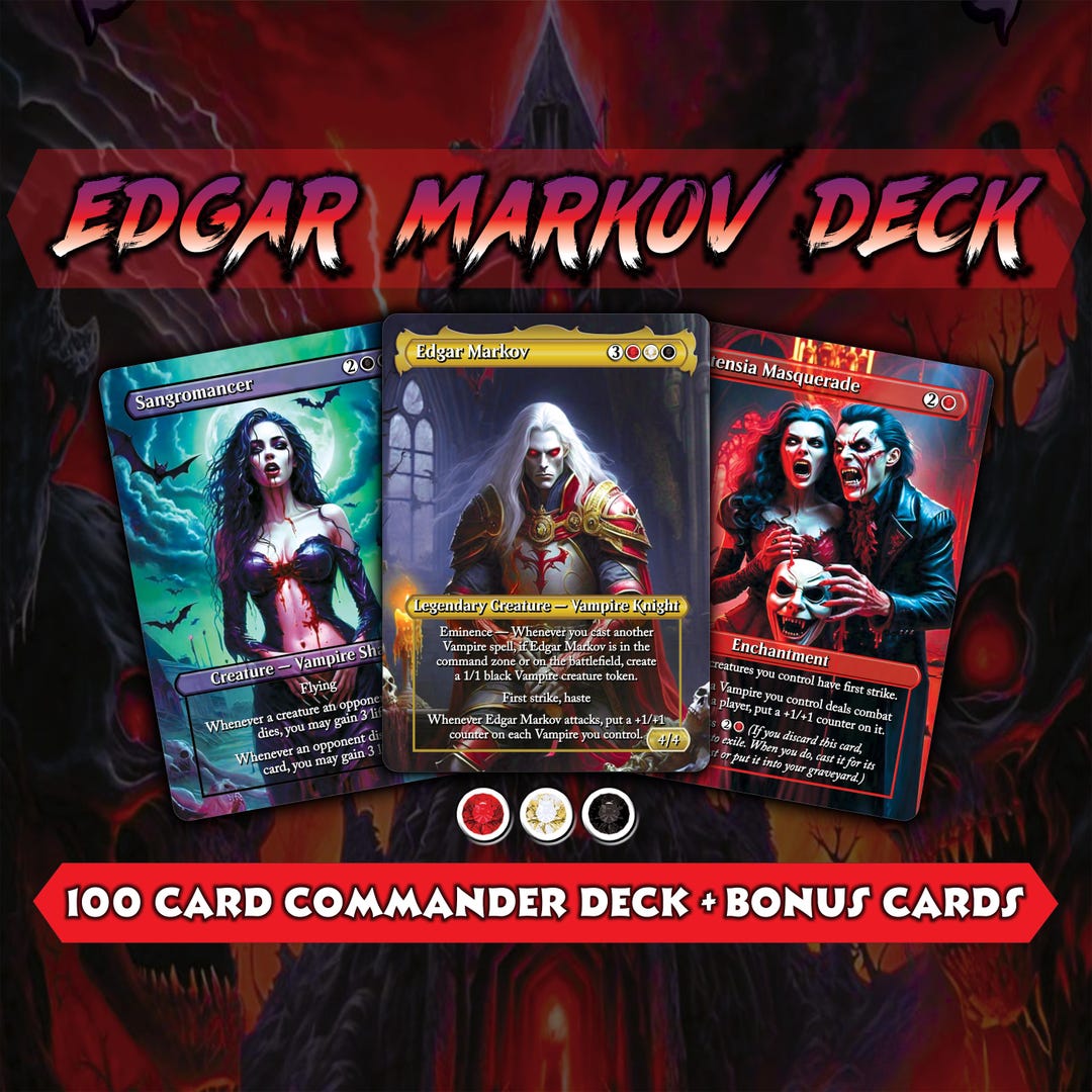 Vampire Commander Deck - Edgar Markov High Quality MTG Proxies for EDH ...