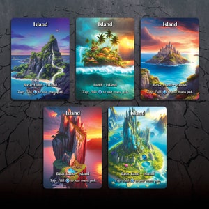 Basic Lands With Full Art - Set of 25 Cards - Etsy
