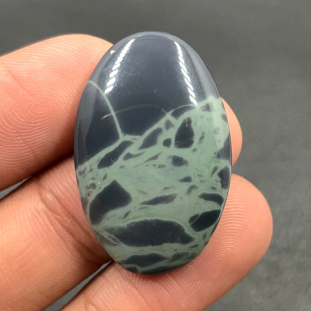 Spider Web Obsidian Cabochon...oval Cabochon...32x20x6 Mm...28 Cts ...