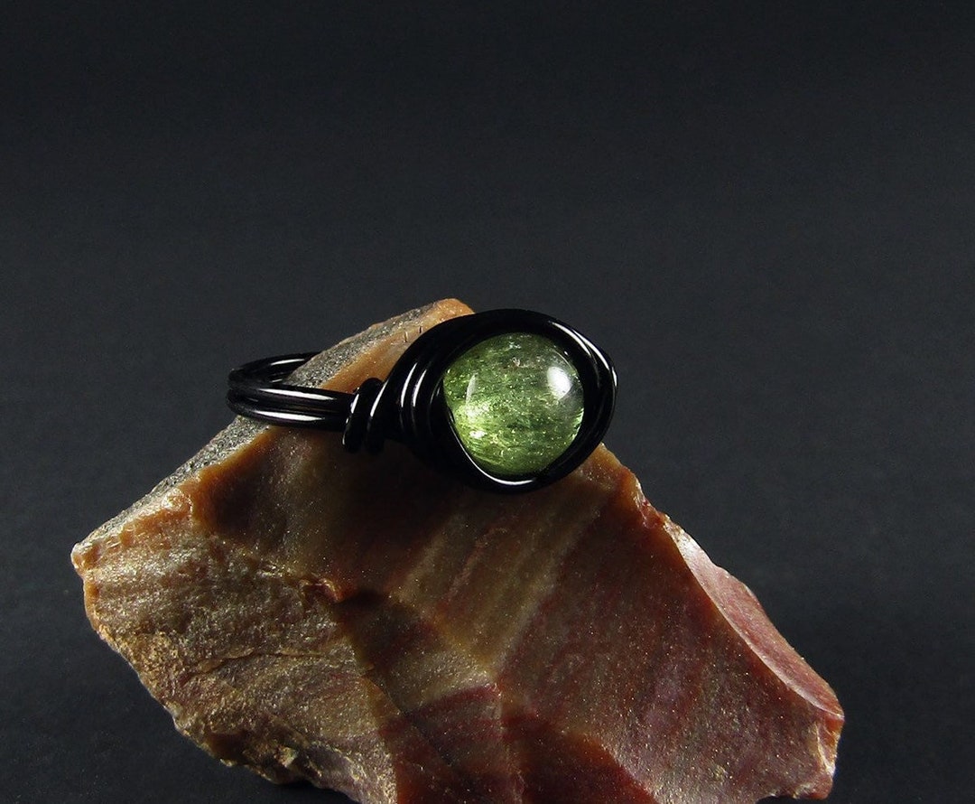 Kunzite Ring, Green Kunzite, Hiddenite, Hiddenite Ring, Green Crystal ...