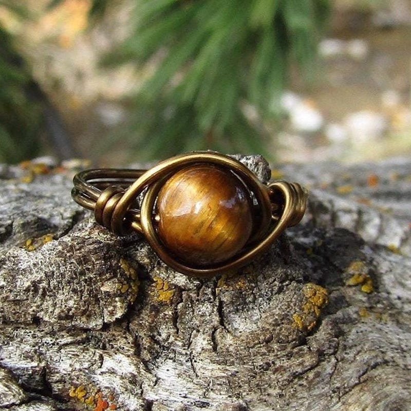 Tiger Eye Ring - Etsy