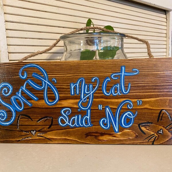 Wooden Signs With Cat Sayings - Etsy