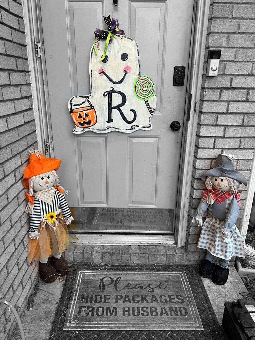 Ghost Door Hanger, Halloween Decor, Cute Ghost Decor, Welcome Sign ...