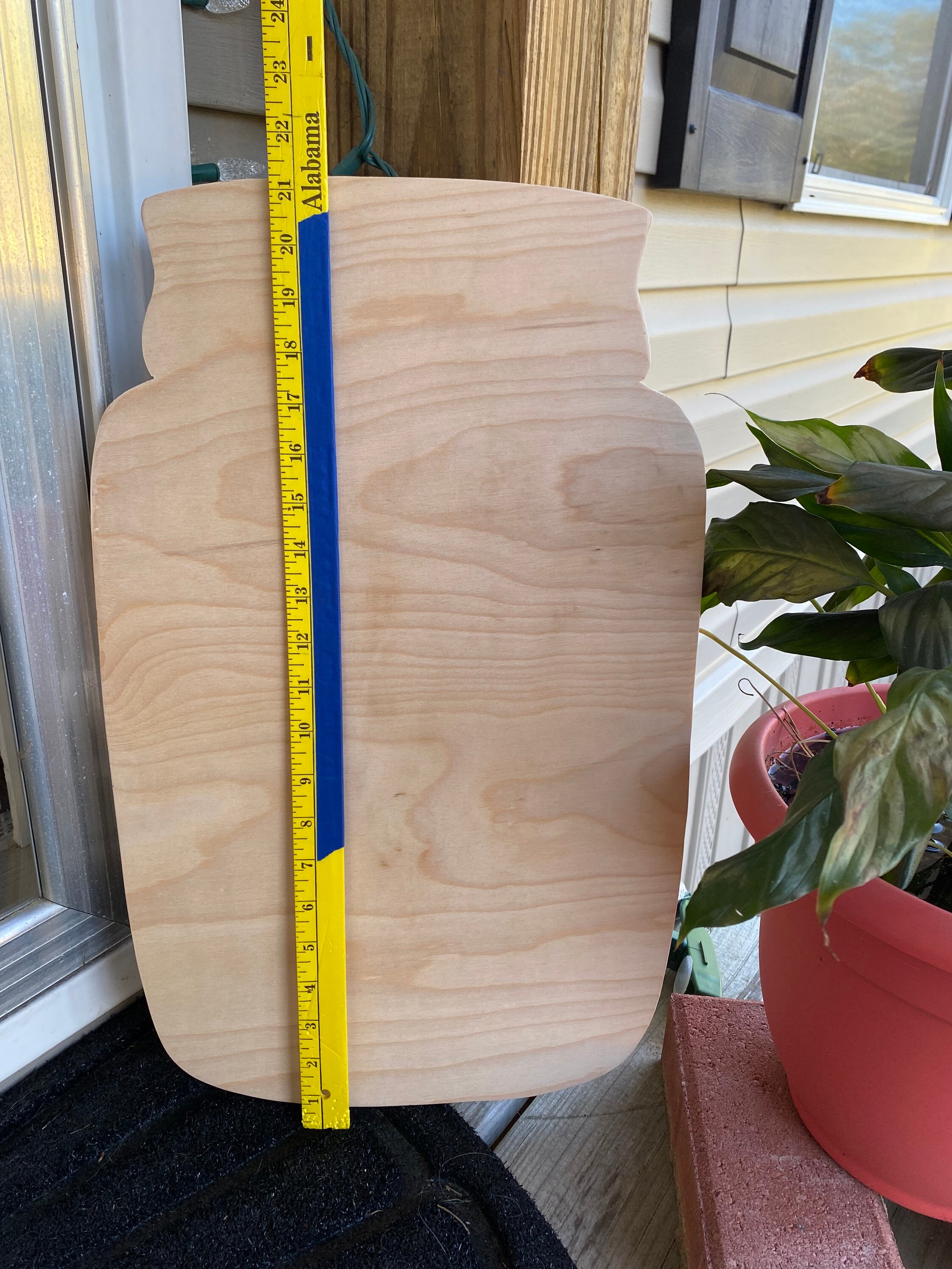 Unfinished Mason Jar/wooden Mason Jar Cutout/mason Jar Porch Leaner ...