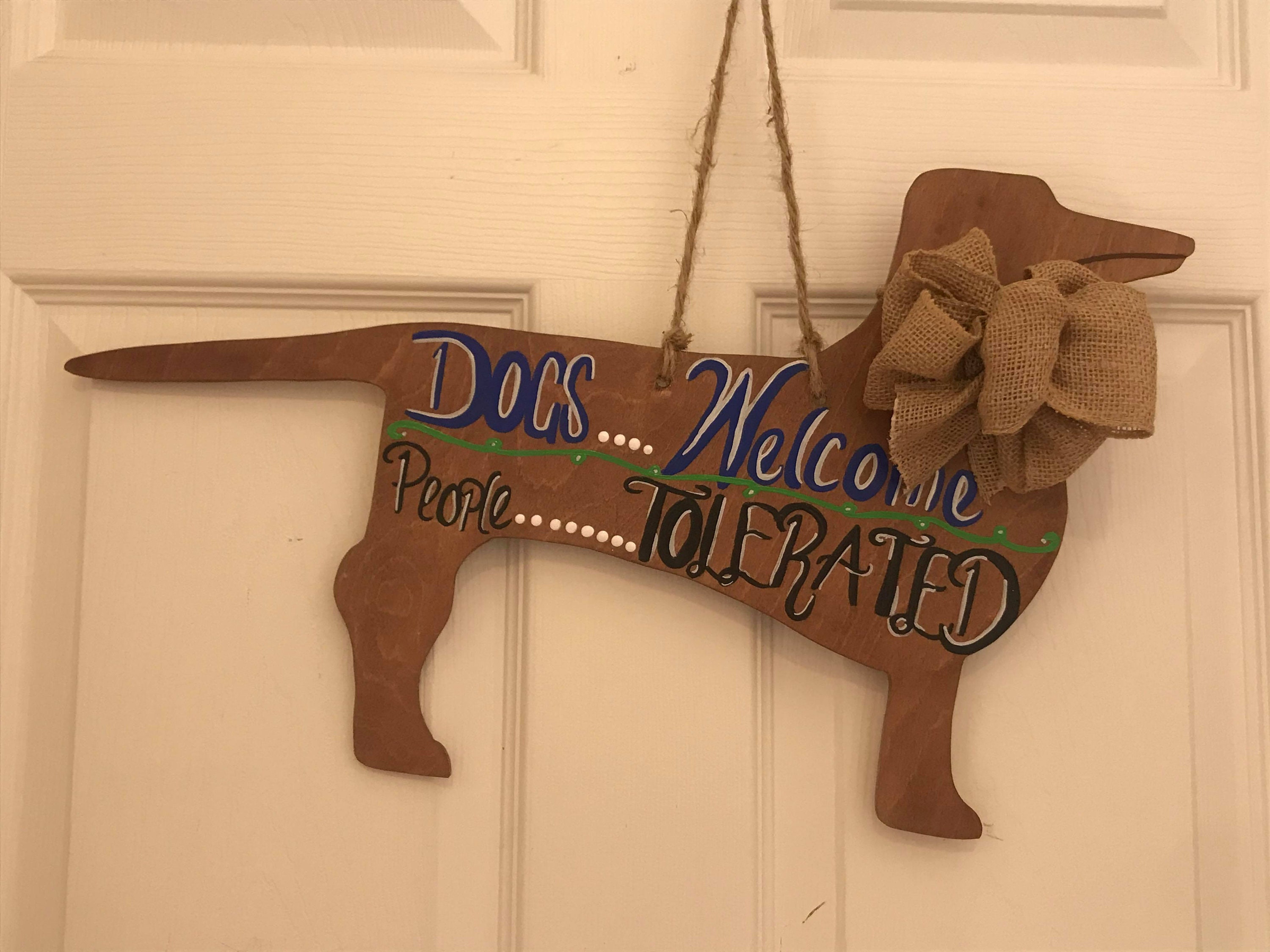Wooden Dachshund Welcome Door Sign - Etsy UK