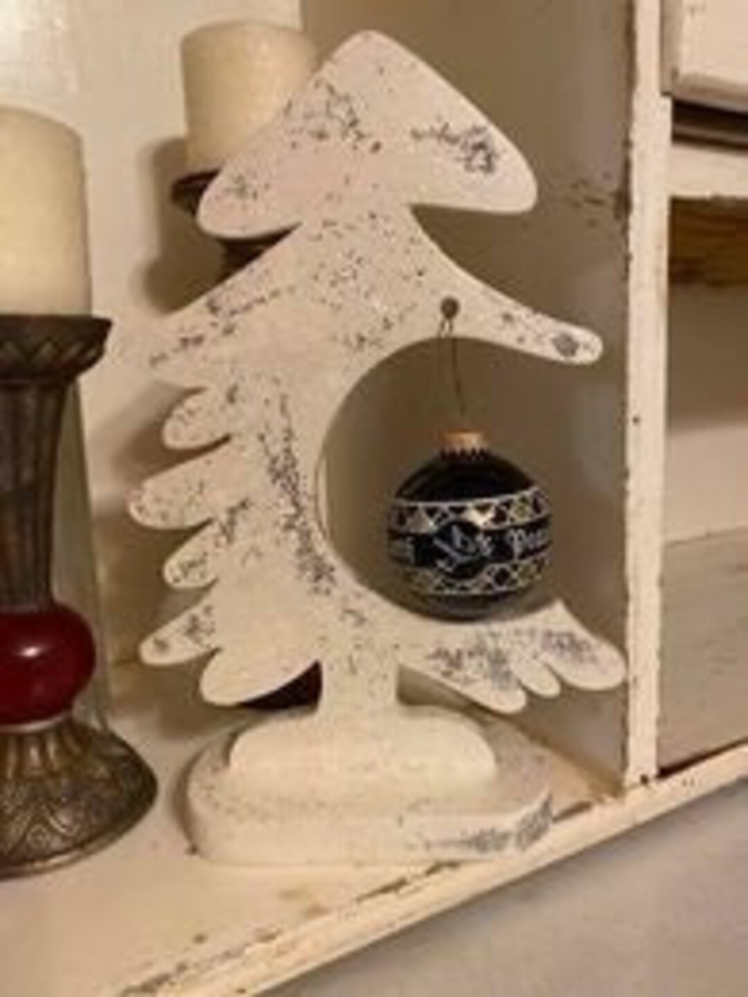 Wooden Ornament Tree Tabletop Ornament Holder Ornament Display Tree ...