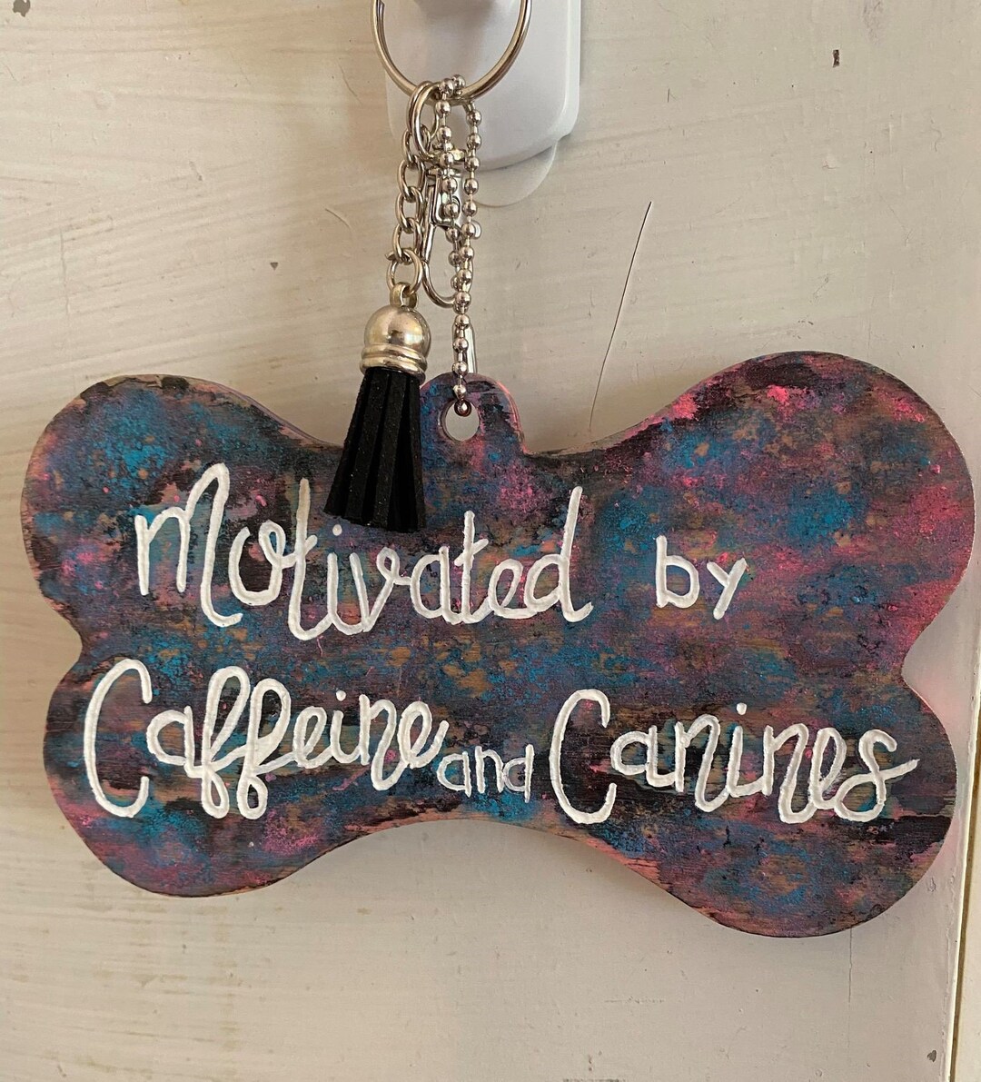 Dog-bone Keychain| Wooden Keychain| Dog Lover Gift| Motivated by ...