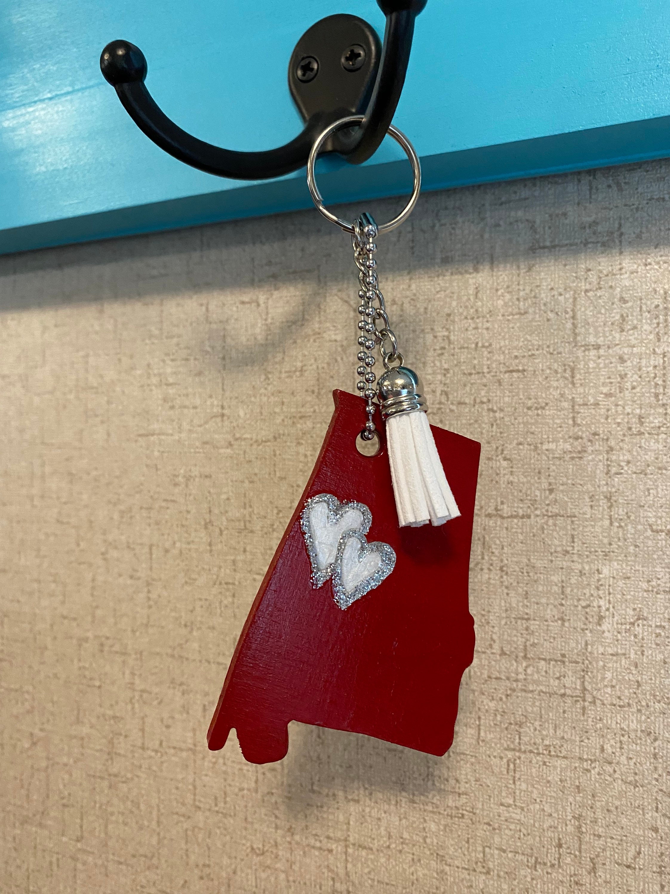 Roll Tide Wooden Keychain State of Alabama Alabama Shape - Etsy.de