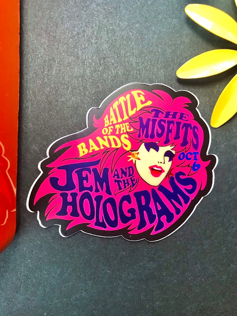 Jem and the Holograms STICKER Psychedelic Poster Art - Etsy