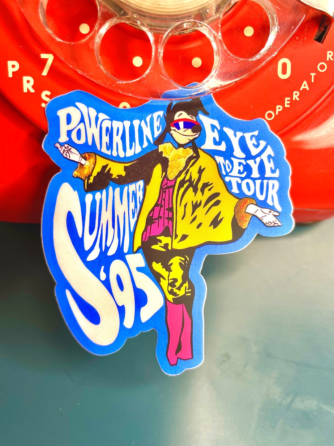 Powerline Sticker Art Nouveau Psychedelic Poster-the Goofy Movie - Etsy