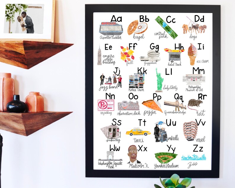 NYC Alphabet Poster Digital Download / Nursery Print / New | Etsy