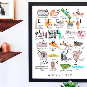 NYC Alphabet Poster Digital Download / Nursery Print / New York Kids ...