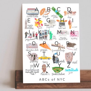NYC Alphabet Poster Digital Download / Nursery Print / New York Kids ...