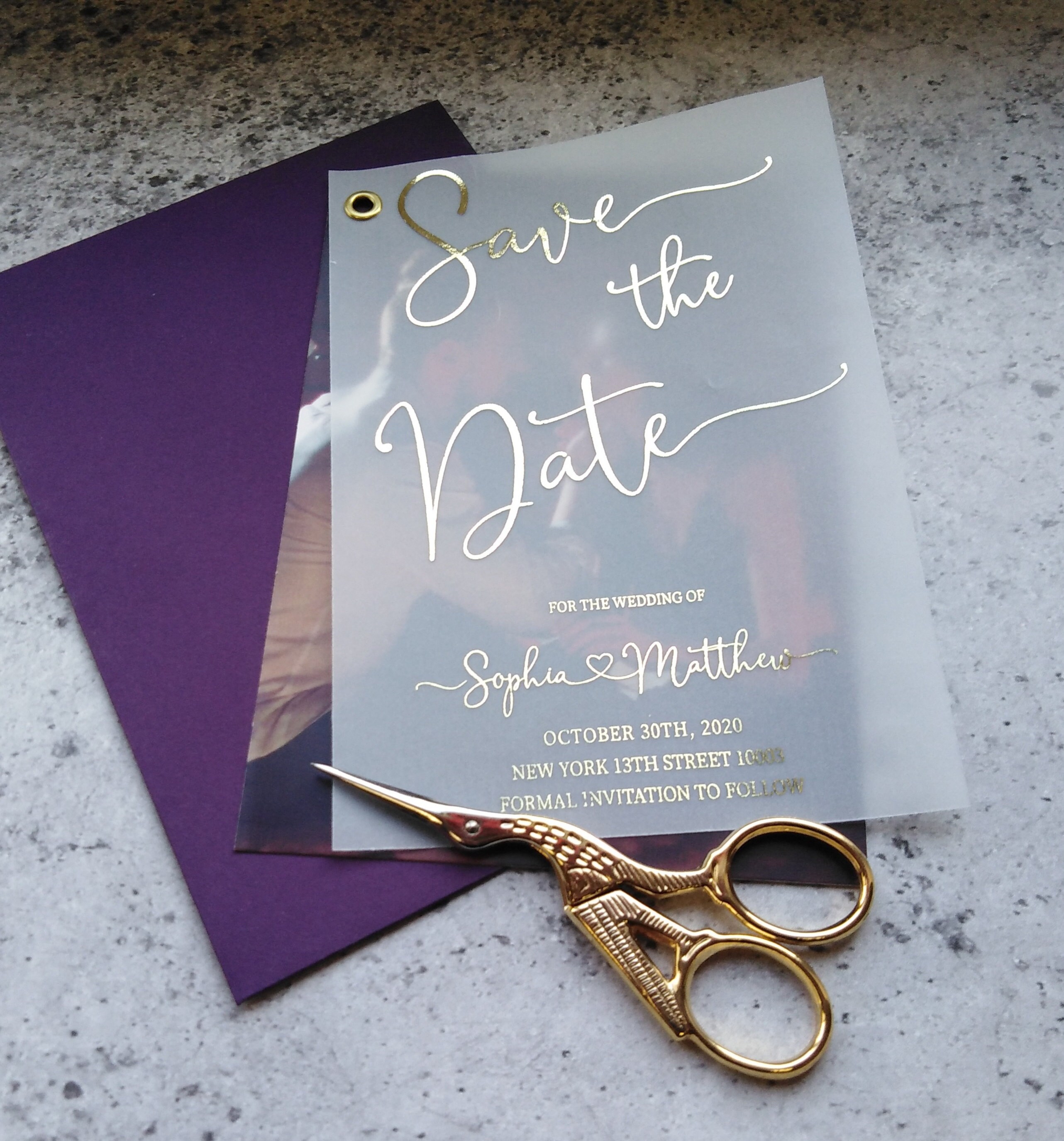 Save The Date Vellum Diy