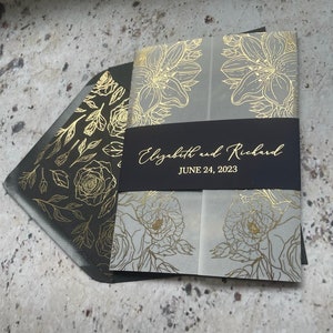 Sephora Wedding Invitation Kit. Gold , Rose Gold, Silver Foil - Etsy