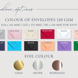 Sephora Wedding Invitation Kit. Gold , Rose Gold, Silver Foil - Etsy