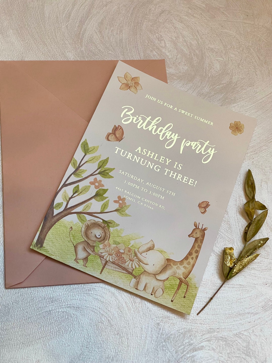 Babies Birthday Invitations With Gold, Rose Gold, Silver Foil - Etsy